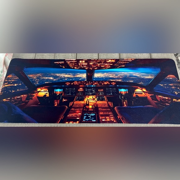 Mouse Pad | Other | Mouse Pad Airplane Cockpit Night View | Poshmark
